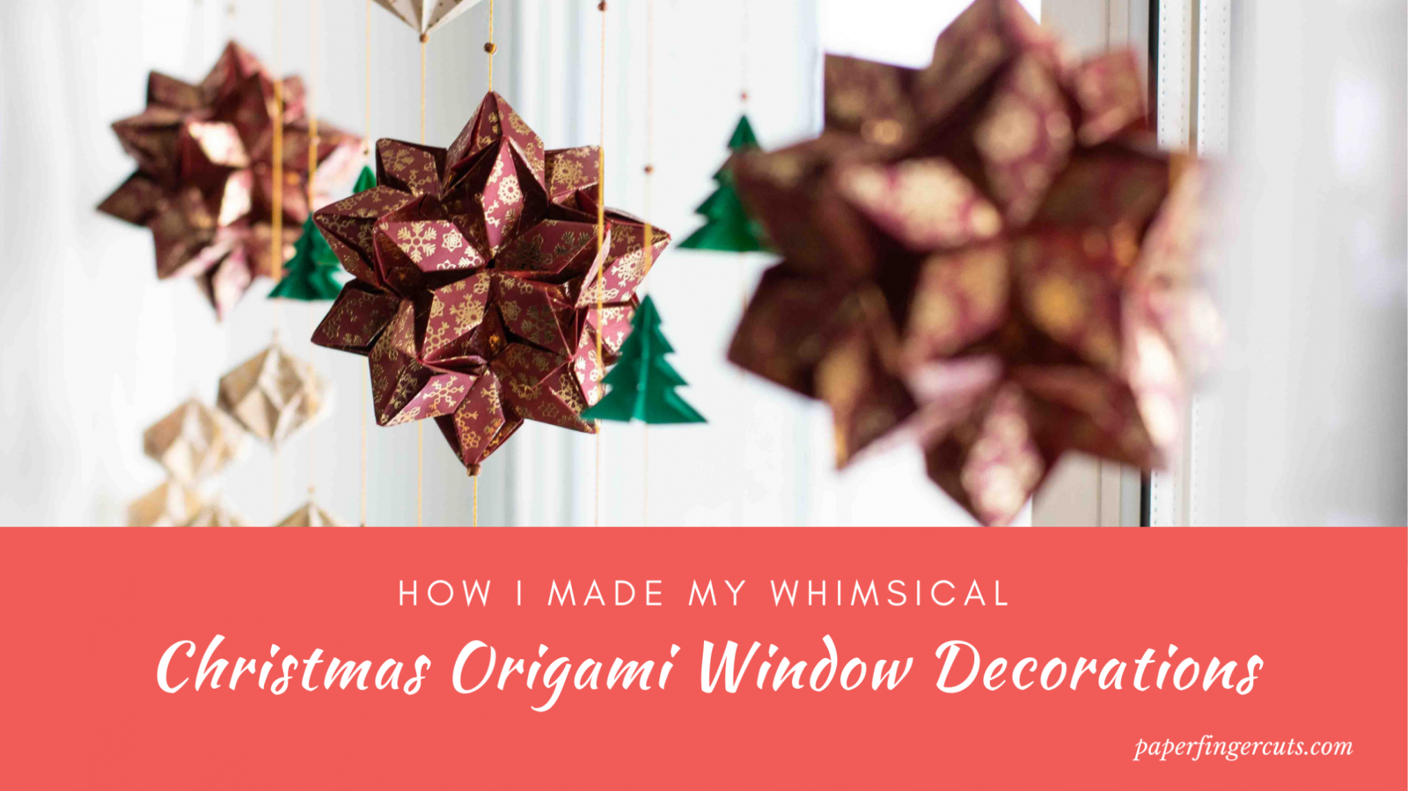 How I Made My Whimsical Christmas Origami Window Decorations