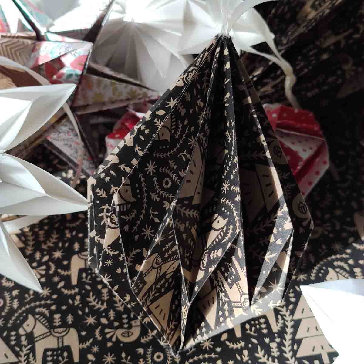 Homemade Origami Christmas Decorations For Our Windows